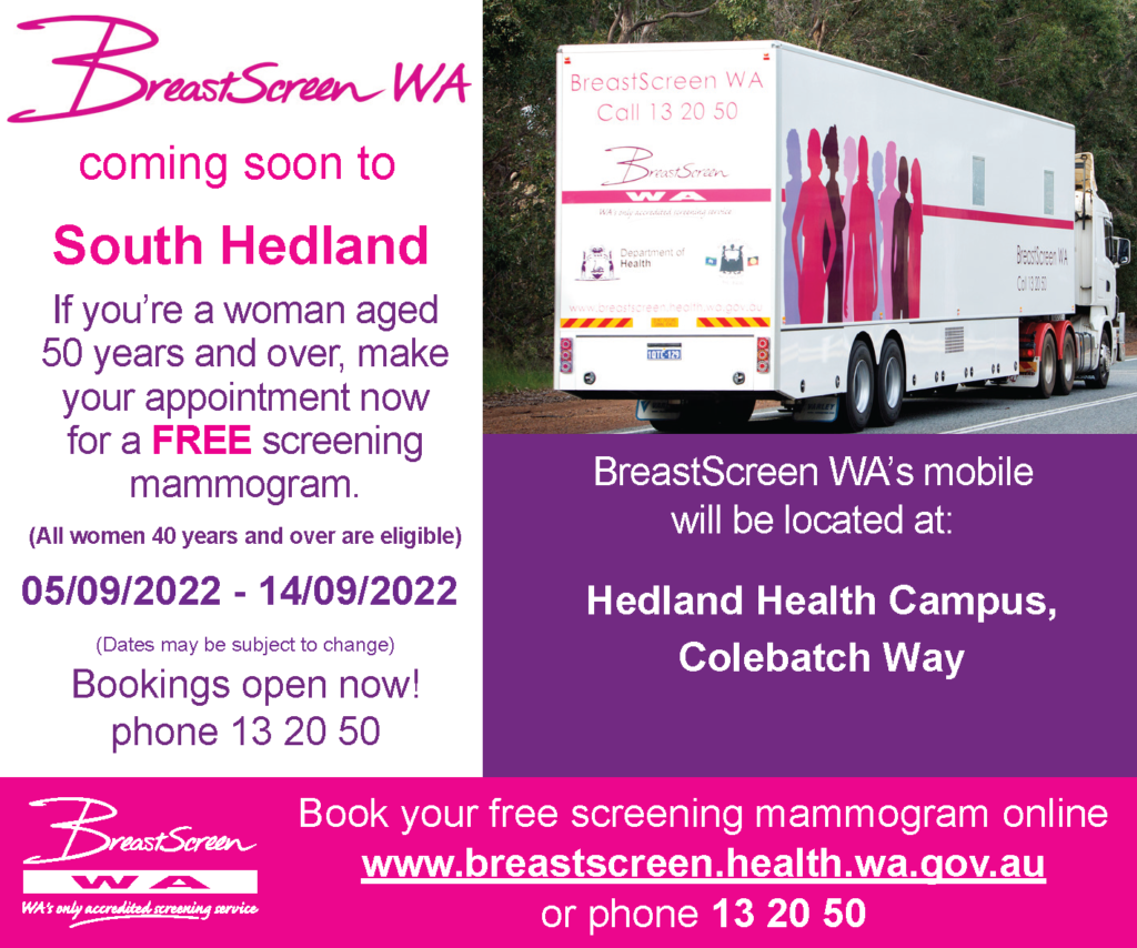 YMAC – Free Mobile Mammogram Screening in the Pilbara